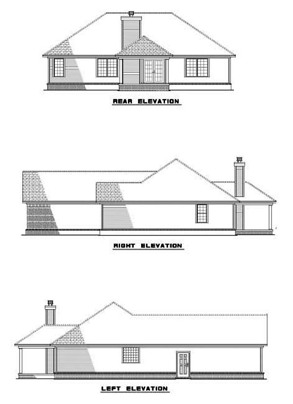 House Plan 62273 - One-Story Style with 1605 Sq Ft, 3 Bed, 2 Bath ...
