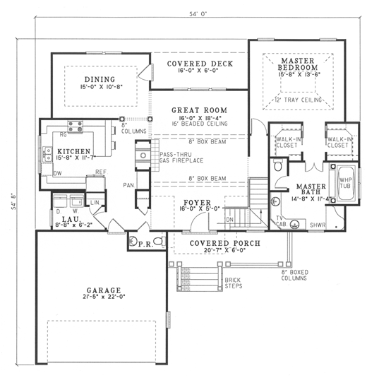 House Plan 62280 - with 2447 Sq Ft, 3 Bed, 2 Bath, 1 Half Bath ...