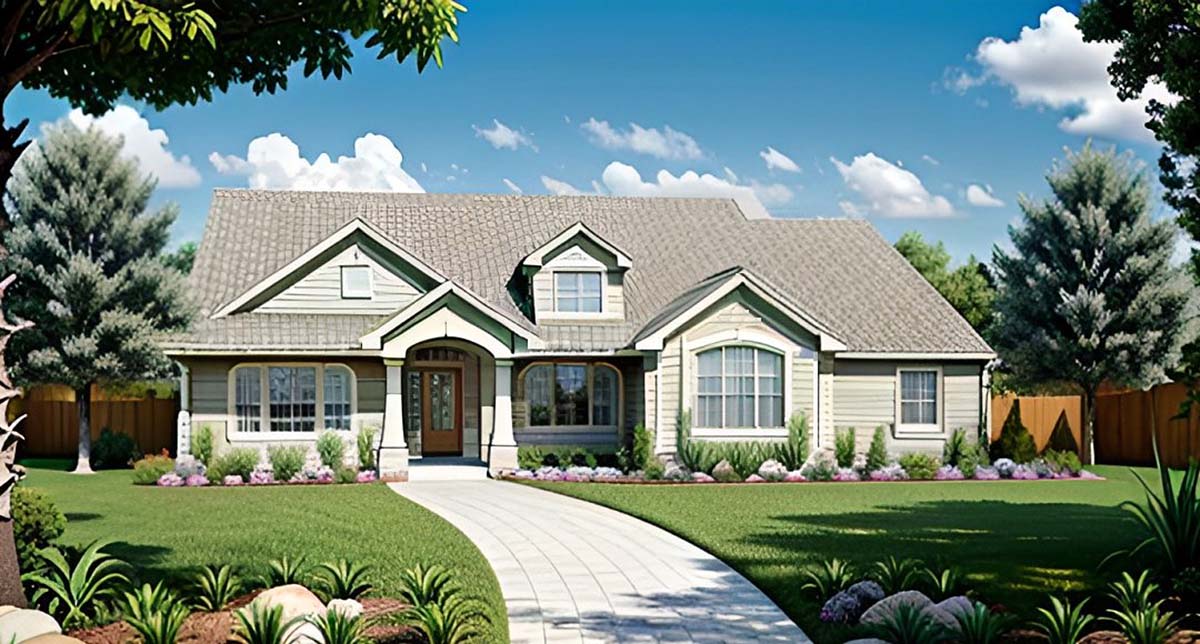 House Plan 62641 - Traditional Style with 1425 Sq Ft, 2 Bed, 2 Ba ...