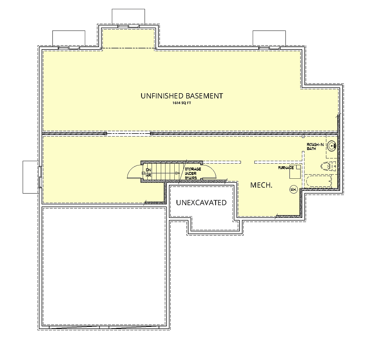 House Plan 63586 - Traditional Style with 1614 Sq Ft, 4 Bed, 2 Ba ...