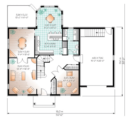 House Plan 65396 - Colonial Style with 2300 Sq Ft, 3 Bed, 2 Bath ...