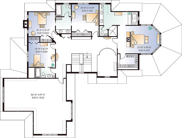 House Plan 65485 - with 4075 Sq Ft, 4 Bed, 3 Bath, 1 Half Bath ...