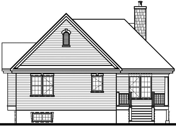 House Plan 65492 - Country Style with 1281 Sq Ft, 2 Bed, 1 Bath ...