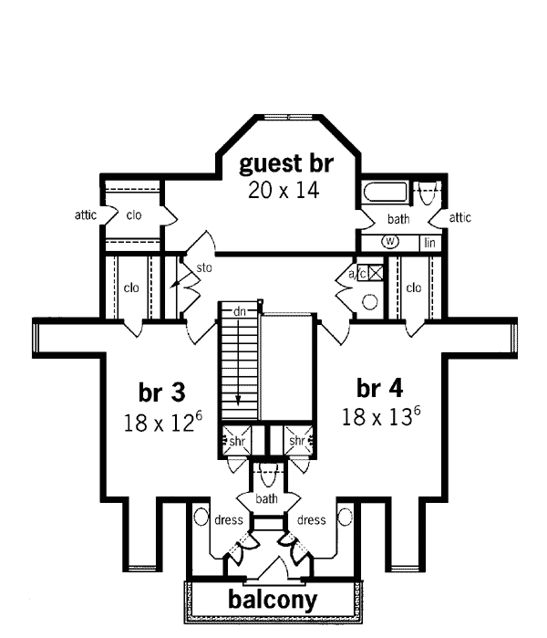House Plan 65658 - Southern Style with 3292 Sq Ft, 4 Bed, 2 Bath ...