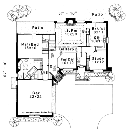 House Plan 66157 - Traditional Style with 2065 Sq Ft, 3 Bed, 2 Ba ...