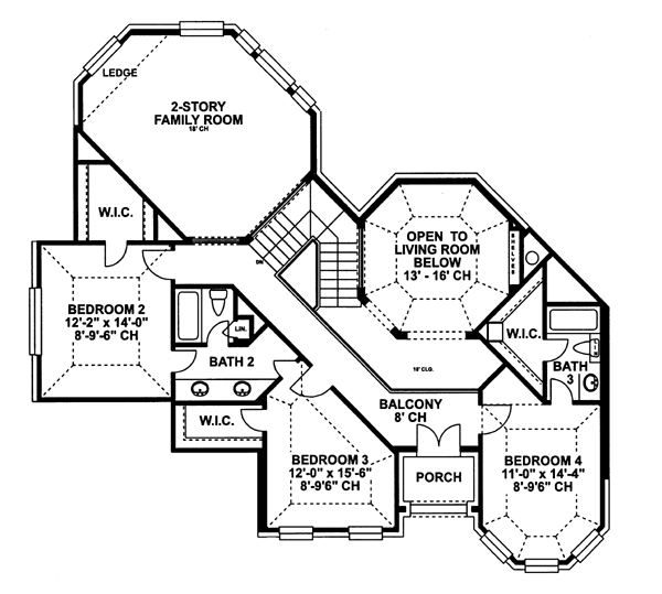 House Plan 66432 - European Style with 3094 Sq Ft, 4 Bed, 1 Bath ...