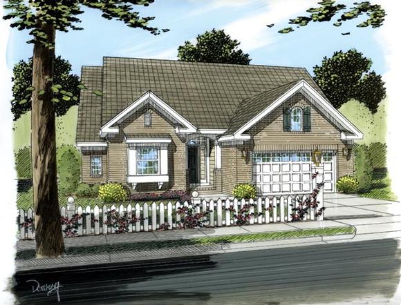 House Plan 66451 - Traditional Style with 1645 Sq Ft, 2 Bed, 2 Ba