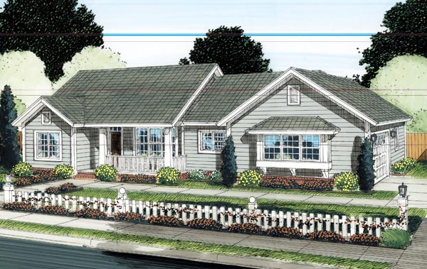 House Plan 66521 - Traditional Style with 1342 Sq Ft, 3 Bed, 2 Ba ...