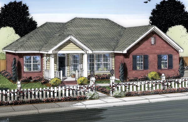 House Plan 66548 - Traditional Style with 1472 Sq Ft, 3 Bed, 2 Ba ...