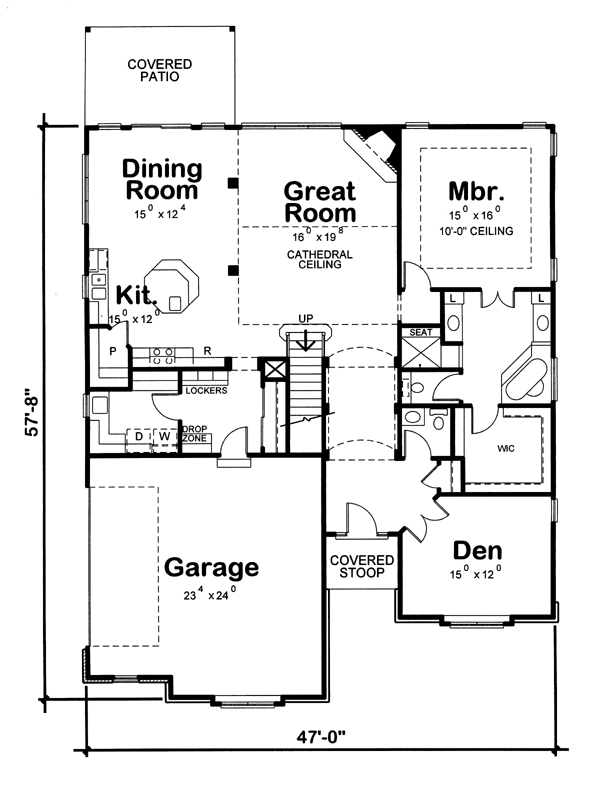 House Plan 66598 - Craftsman Style with 2596 Sq Ft, 4 Bed, 2 Bath ...