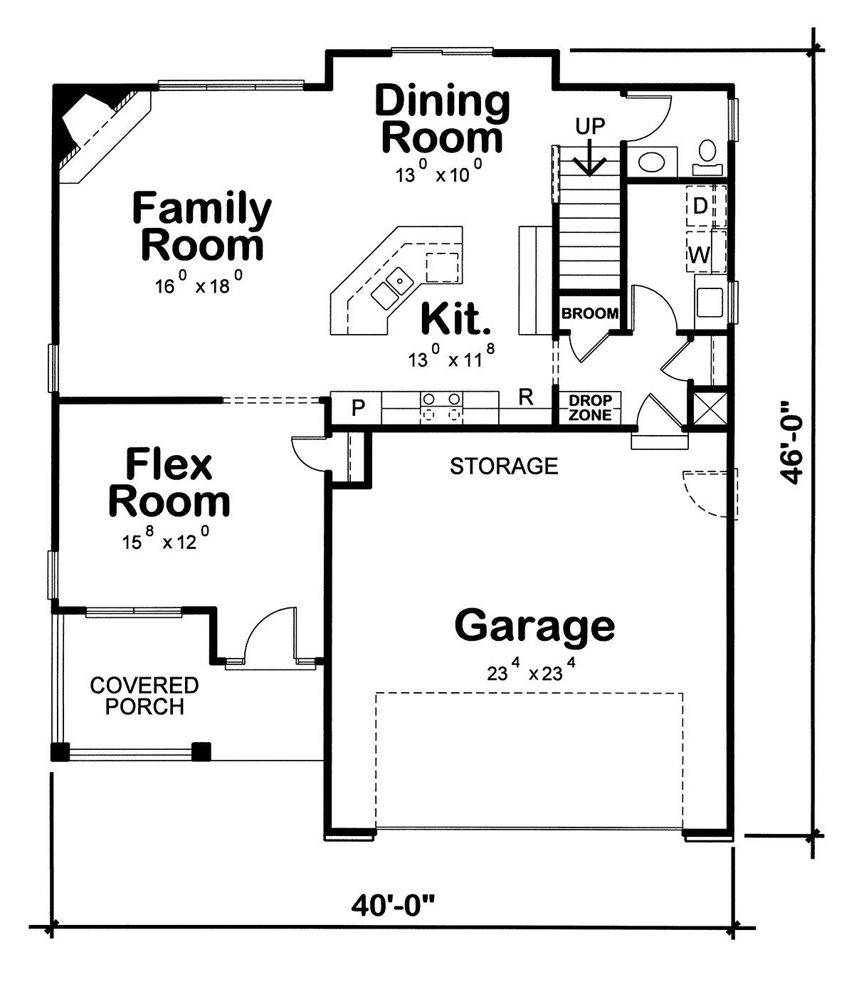 House Plan 66622 - Traditional Style with 2429 Sq Ft, 4 Bed, 2 Ba ...