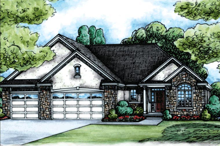 House Plan 66653 - European Style with 2083 Sq Ft, 2 Bed, 2 Bath ...