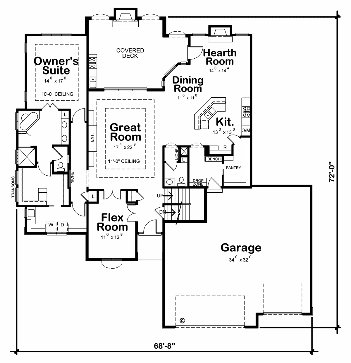 House Plan 66725 - Southwest Style with 3553 Sq Ft, 4 Bed, 3 Bath ...