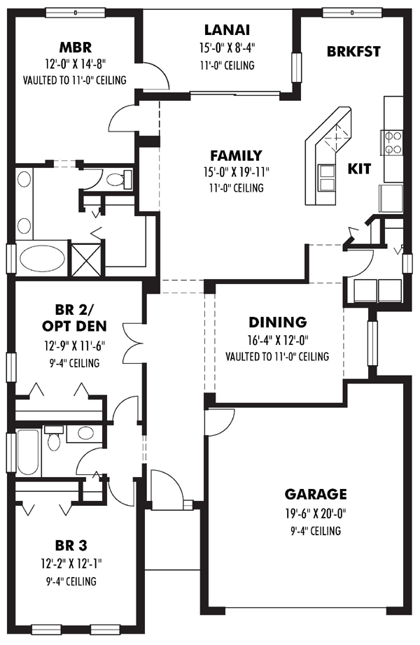 House Plan 66826 - Traditional Style with 1778 Sq Ft, 3 Bed, 2 Ba ...