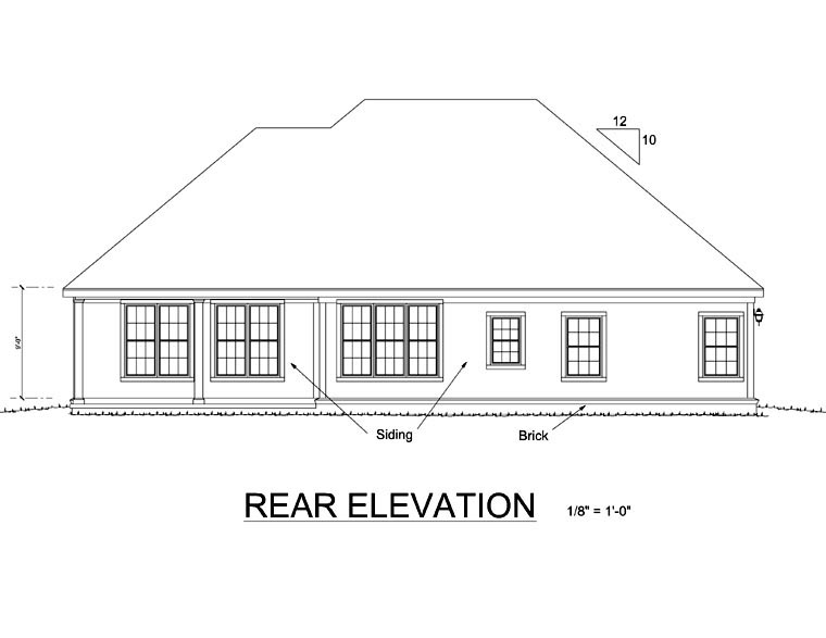 House Plan 68445 - Traditional Style with 1810 Sq Ft, 3 Bed, 2 Ba ...