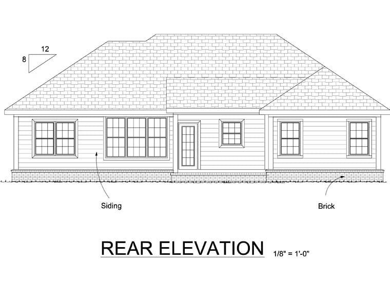 House Plan 68510 - Traditional Style with 1344 Sq Ft, 3 Bed, 2 Ba ...