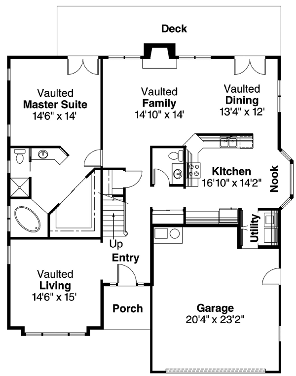 House Plan 69167 - Traditional Style with 2102 Sq Ft, 3 Bed, 2 Ba ...