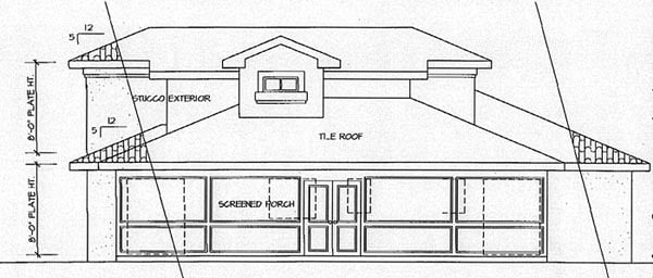 House Plan 69330 - Florida Style with 1409 Sq Ft, 3 Bed, 2 Bath,
