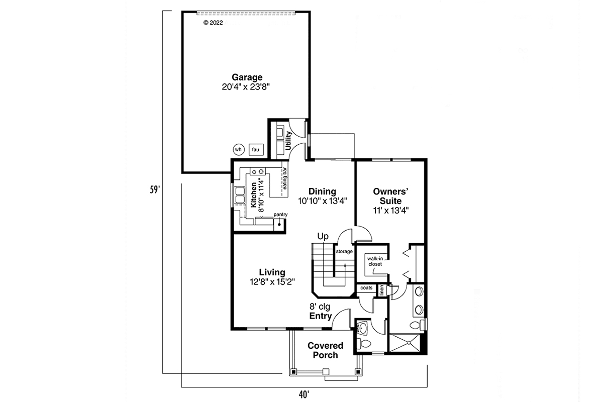 House Plan 69409 - Craftsman Style with 1411 Sq Ft, 3 Bed, 2 Bath ...
