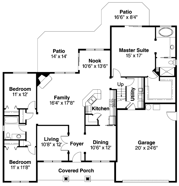 House Plan 69690 - Craftsman Style with 2498 Sq Ft, 3 Bed, 2 Bath ...