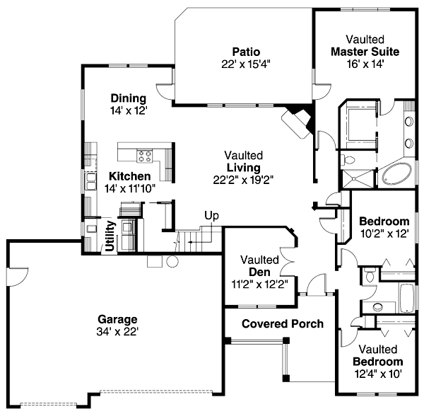 House Plan 69692 - Tudor Style with 2517 Sq Ft, 3 Bed, 2 Bath ...