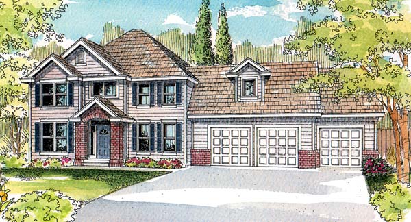 House Plan 69711 - Traditional Style with 2803 Sq Ft, 5 Bed, 2 Ba ...