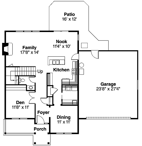 House Plan 69732 - Traditional Style with 2279 Sq Ft, 4 Bed, 2 Ba ...