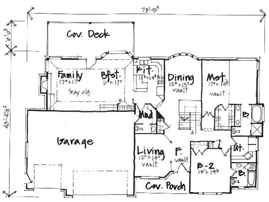 House Plan 70566 - Traditional Style with 2270 Sq Ft, 2 Bed, 3 Ba ...