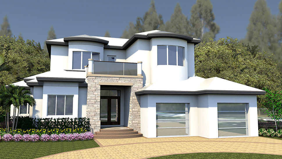 House Plan 71569 - Florida Style with 4870 Sq Ft, 4 Bed, 5 Bath ...