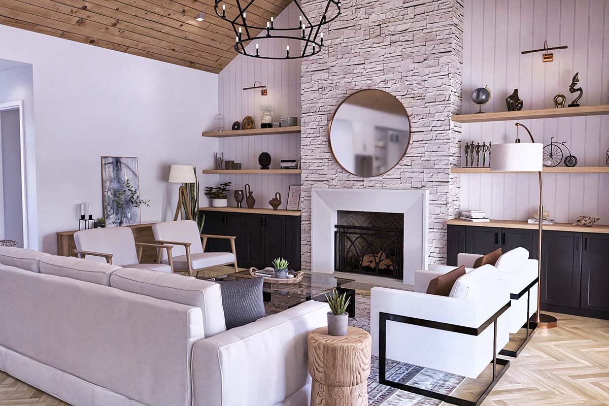 House Plan 72284 - Modern Style with 2483 Sq Ft, 3 Bed, 3 Bath, 1 ...