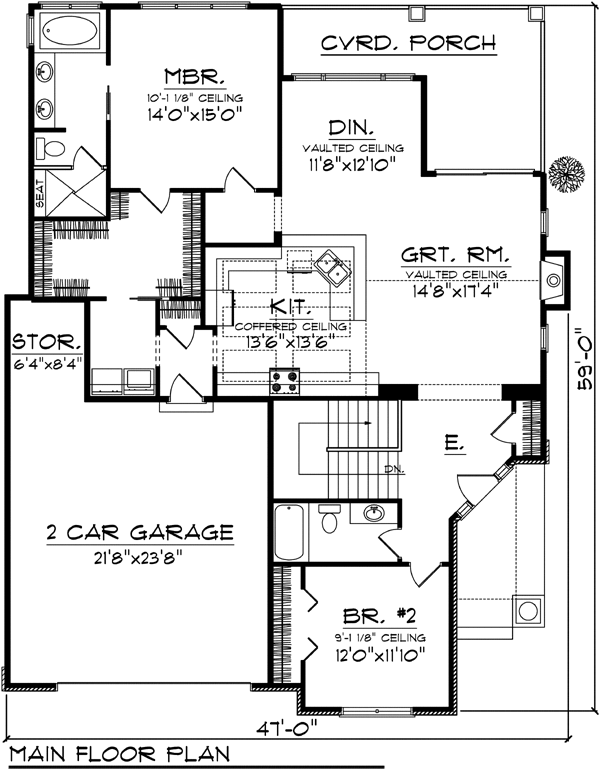 House Plan 72984 - Ranch Style with 1613 Sq Ft, 2 Bed, 2 Bath ...