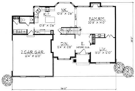 House Plan 73263 - Contemporary Style with 2234 Sq Ft, 3 Bed, 2 B | COOLhouseplans.com