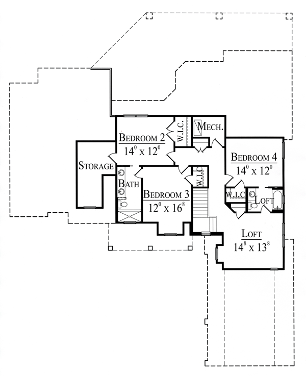 House Plan 74207 - Traditional Style with 3709 Sq Ft, 4 Bed, 3 Ba ...