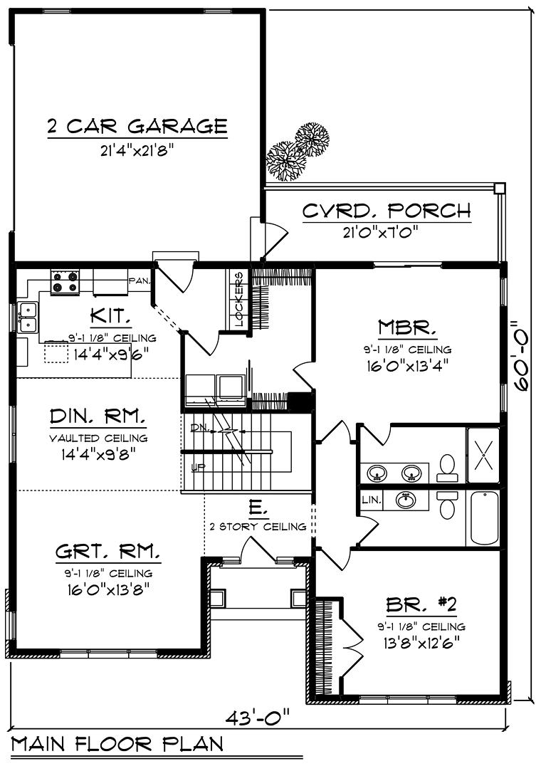 House Plan 75236 - Craftsman Style with 1743 Sq Ft, 2 Bed, 1 Bath ...