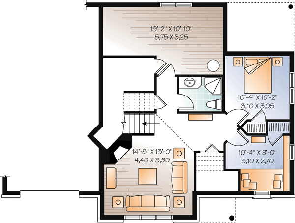 House Plan 76197 - European Style with 1716 Sq Ft, 3 Bed, 2 Bath ...