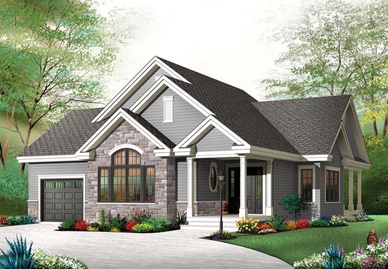 House Plan 76351 - Craftsman Style with 1459 Sq Ft, 2 Bed, 1 Bath ...