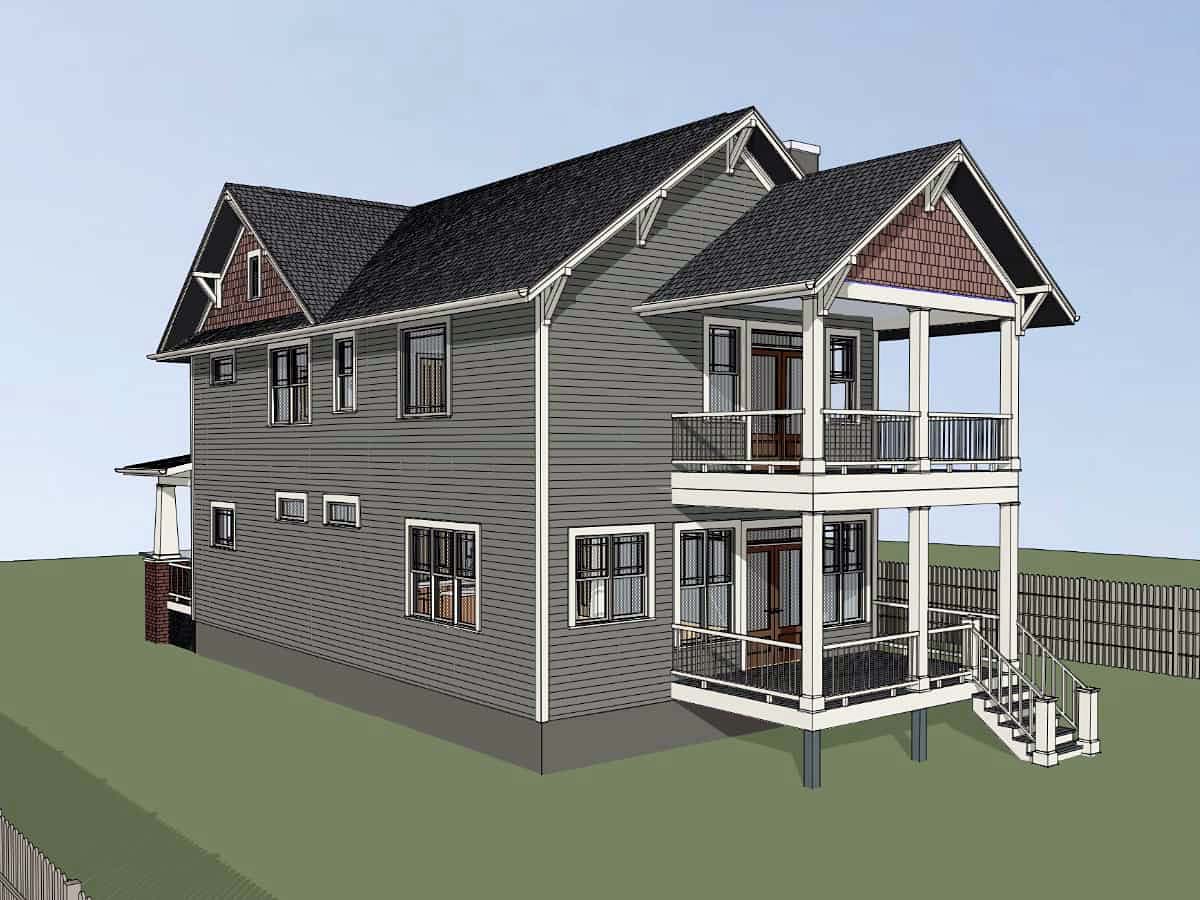House Plan 76600 - Narrow Lot Style with 2173 Sq Ft, 3 Bed, 2 Bat ...
