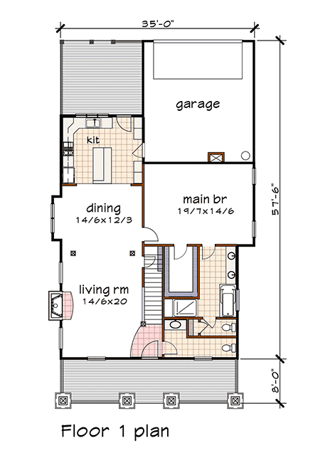 House Plan 76607 - Craftsman Style with 2370 Sq Ft, 4 Bed, 2 Bath | COOLhouseplans.com