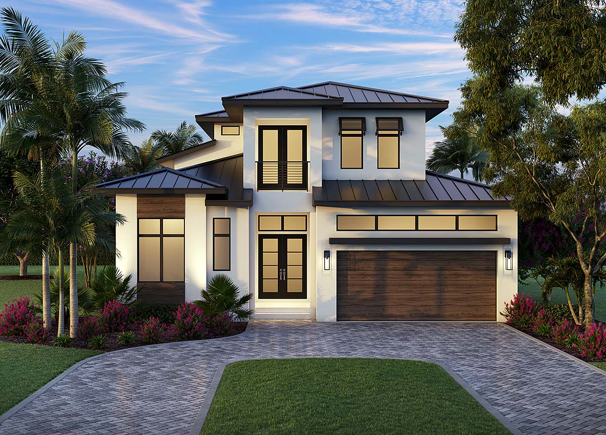 House Plan 77511 - Florida Style with 4039 Sq Ft, 5 Bed, 5 Bath, | COOLhouseplans.com
