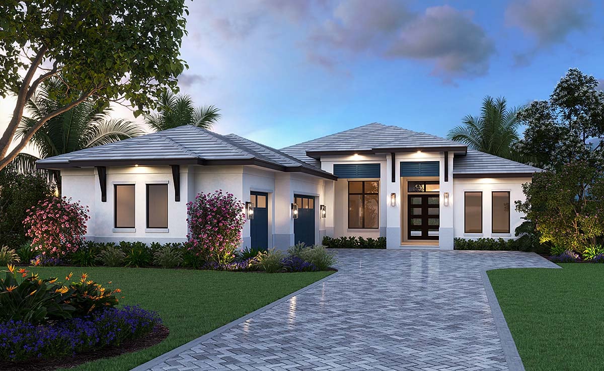 House Plan 77539 - Mediterranean Style with 2510 Sq Ft, 4 Bed, 3 ...