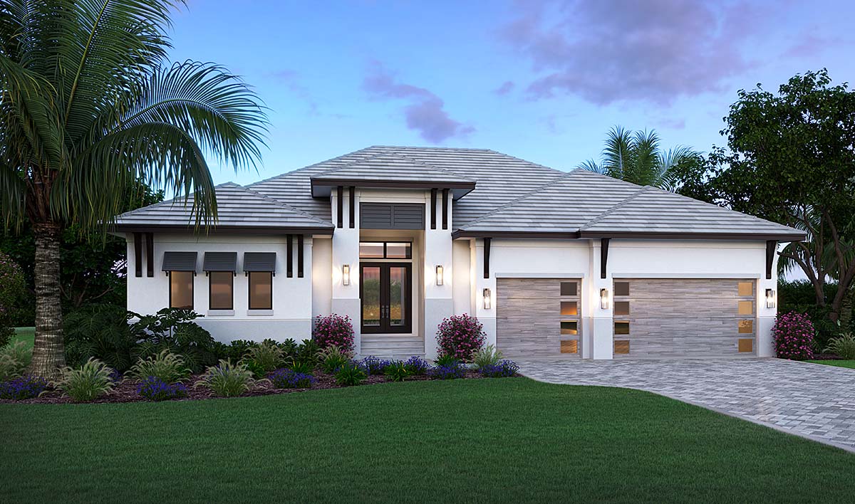 House Plan 77541 - Florida Style with 2567 Sq Ft, 4 Bed, 3 Bath ...