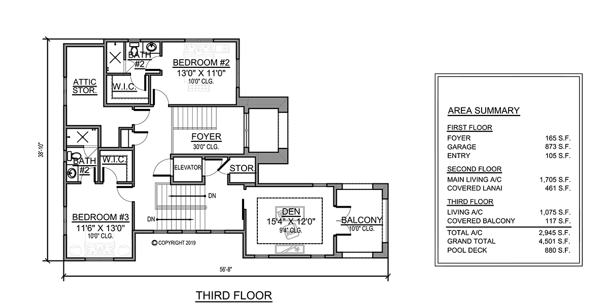House Plan 78127 - Modern Style with 2945 Sq Ft, 3 Bed, 3 Bath, 1 ...