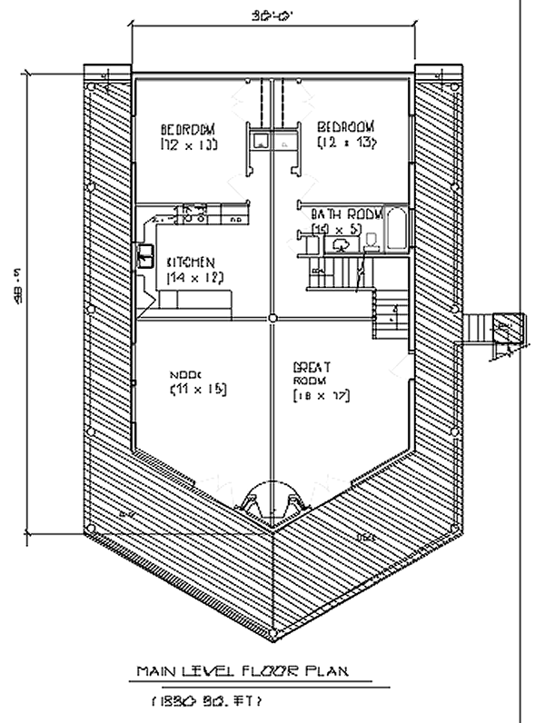 House Plan 79702 - Contemporary Style with 2109 Sq Ft, 3 Bed, 2 B ...