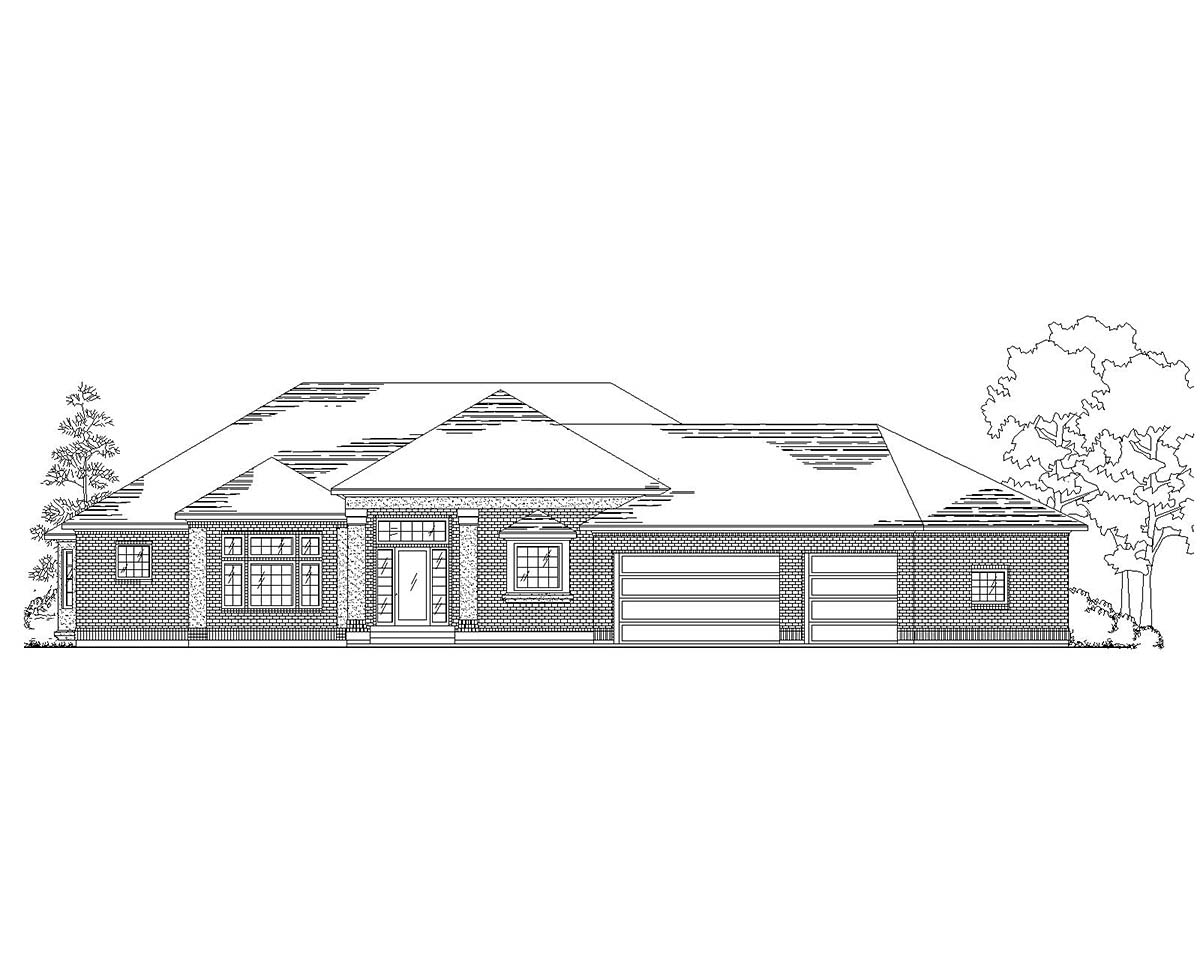 House Plan 79788 - Contemporary Style with 2373 Sq Ft, 4 Bed, 2 B ...