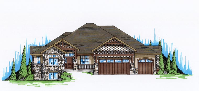 House Plan 79796 - Traditional Style with 4437 Sq Ft, 6 Bed, 3 Ba ...
