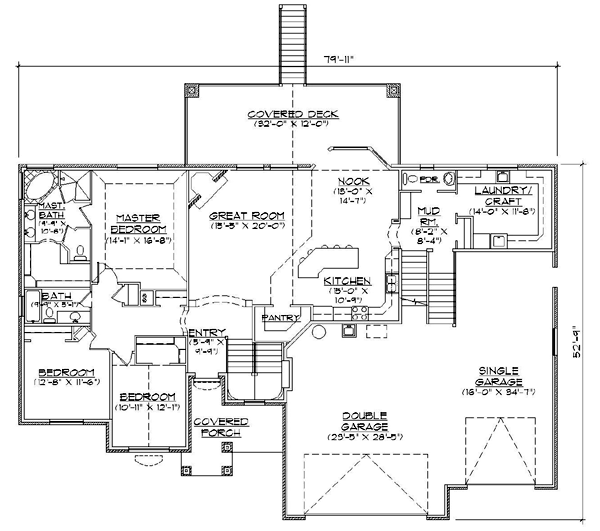 House Plan 79898 - European Style with 4960 Sq Ft, 6 Bed, 3 Bath ...