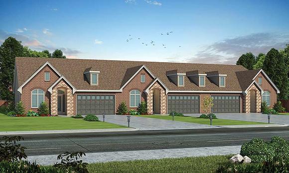 Multi-Family Plan 80400 - Traditional Style with 5226 Sq Ft, 6 Be