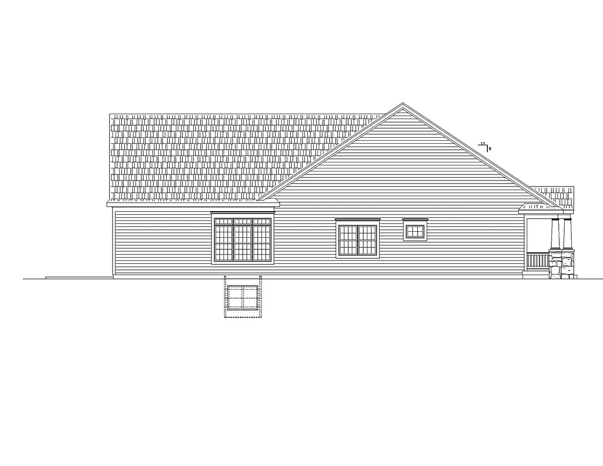 House Plan 80472 - Traditional Style with 2166 Sq Ft, 3 Bed, 1 Ba ...