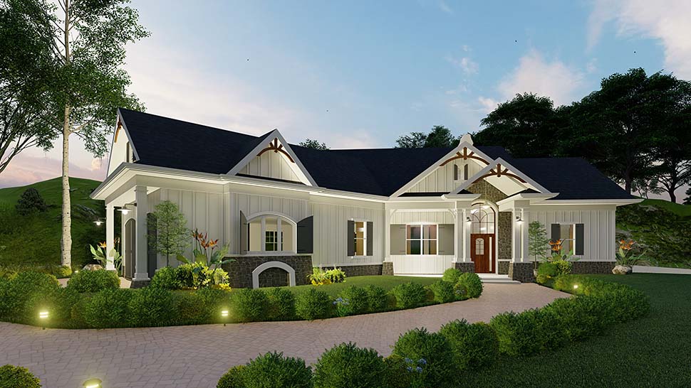 House Plan 80789 - Traditional Style with 2165 Sq Ft, 3 Bed, 2 Ba ...
