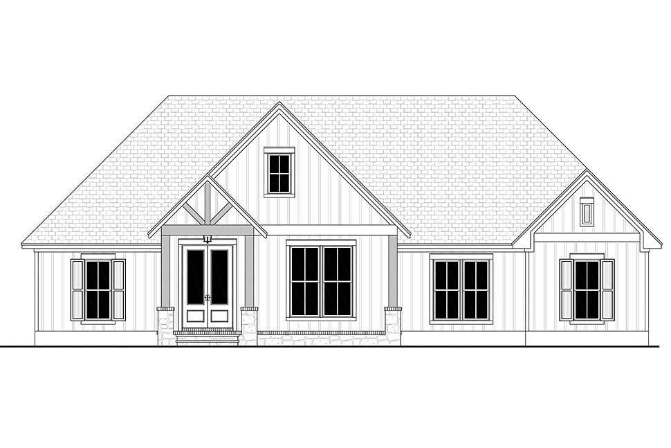 House Plan 80827 - Traditional Style with 2243 Sq Ft, 3 Bed, 2 Ba ...